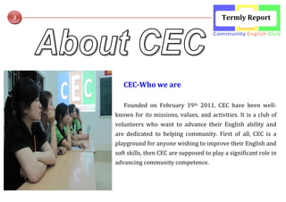 CEC Activity Report [en] | PPT