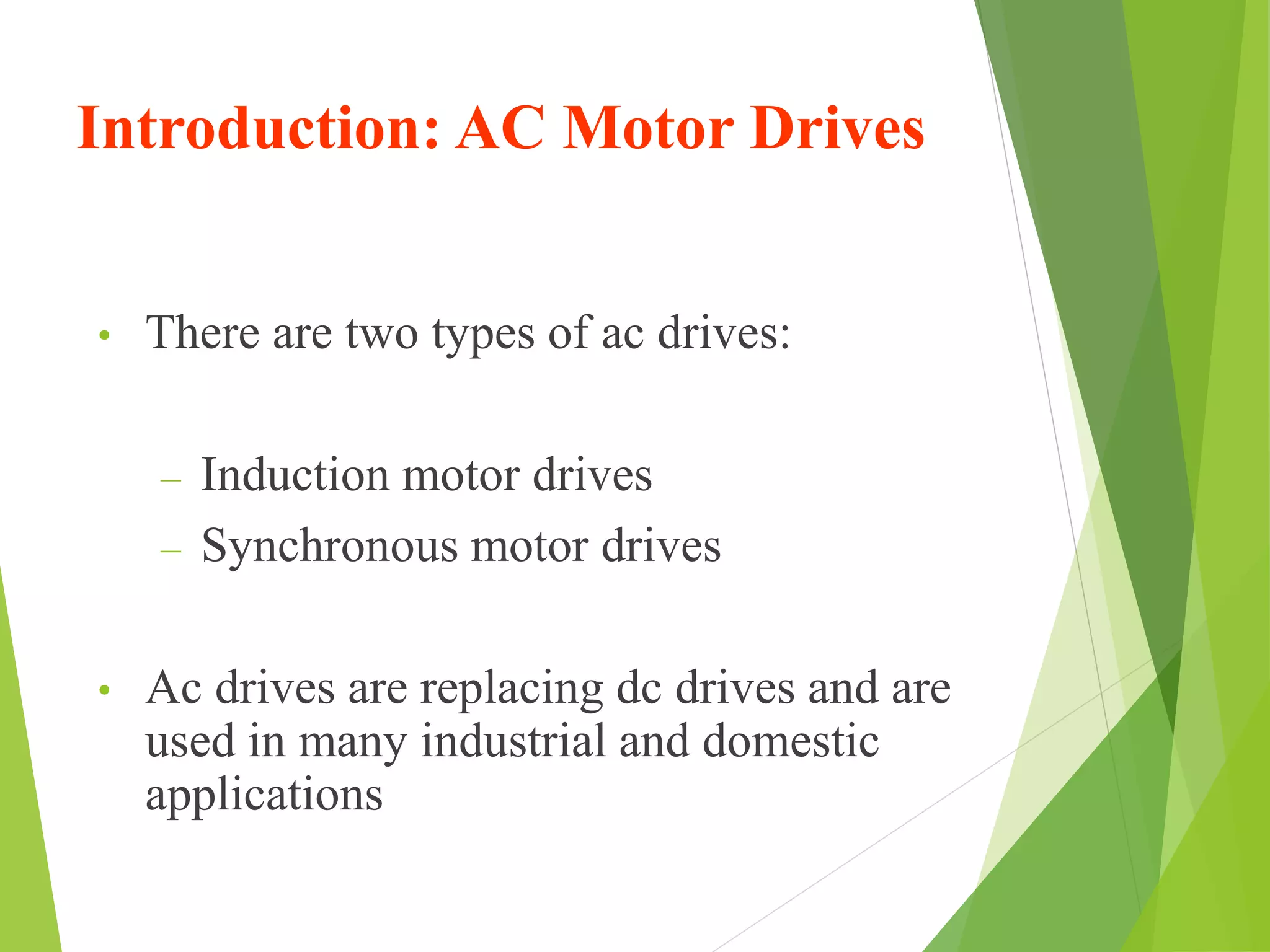 Electrical AC & DC Drives in Control of Electrical Drives | PPTX
