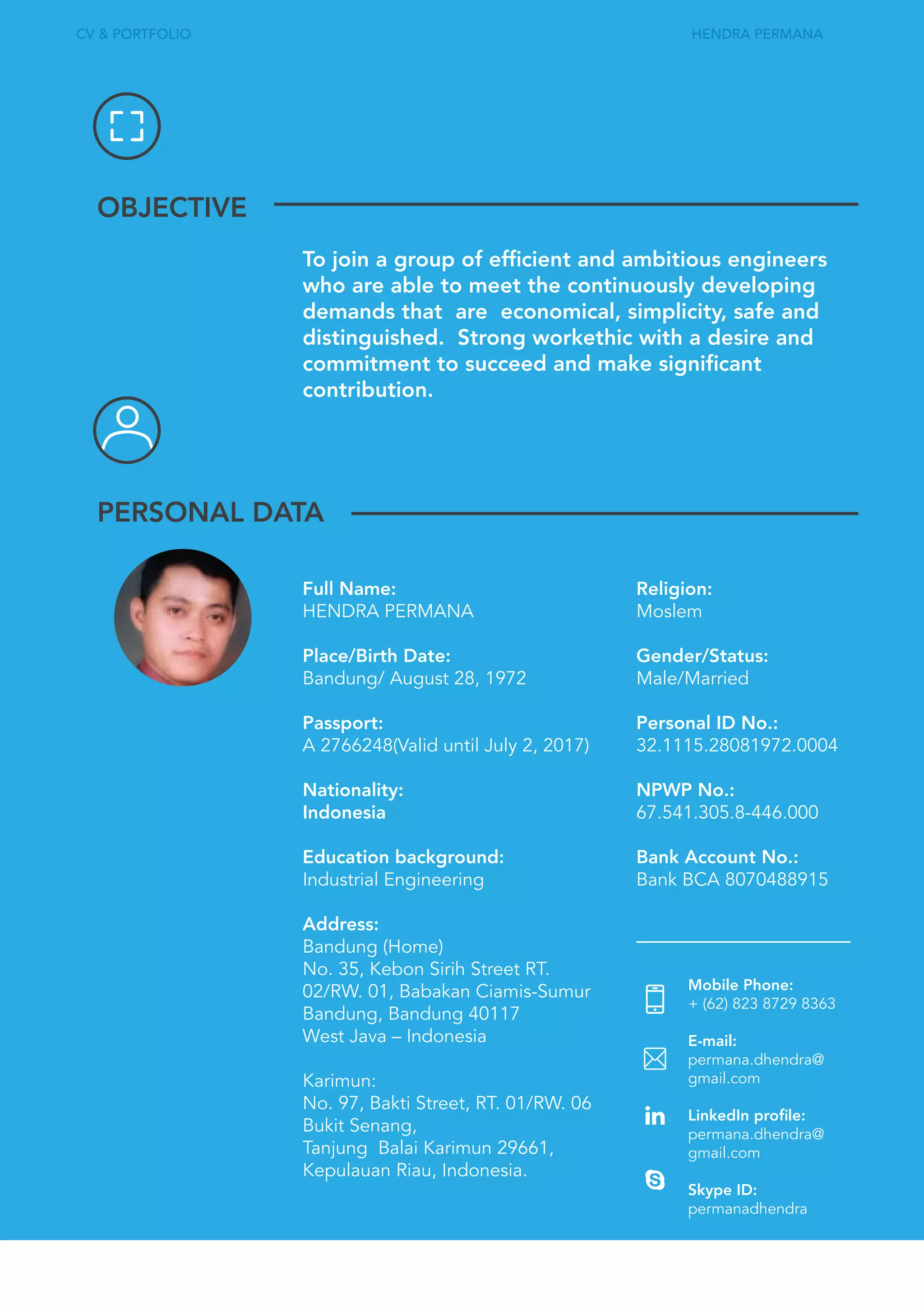 CV HENDRA PERMANA R1 | PDF