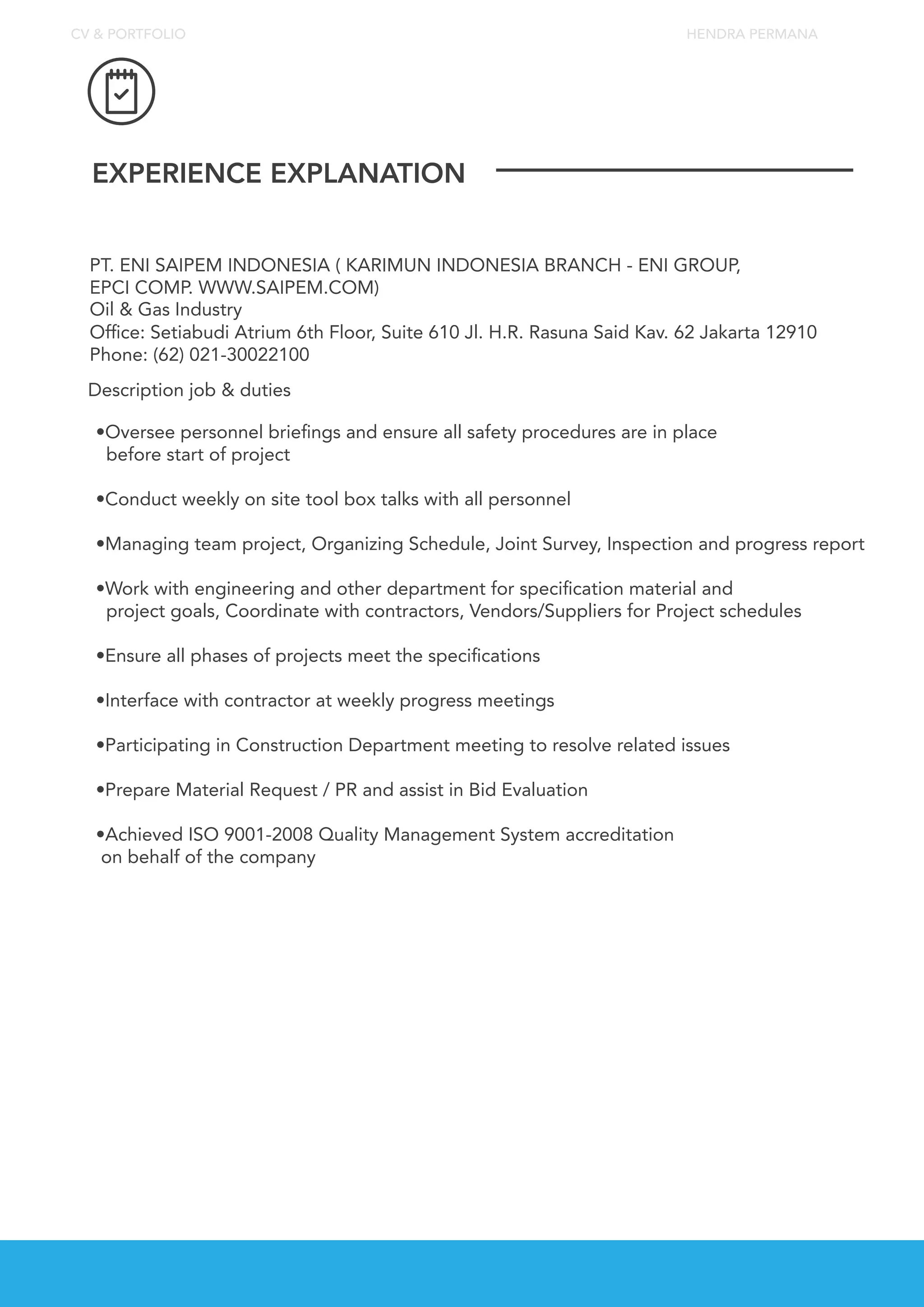 CV HENDRA PERMANA R1 | PDF