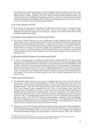 CEDAW Accomplishment Report | PDF