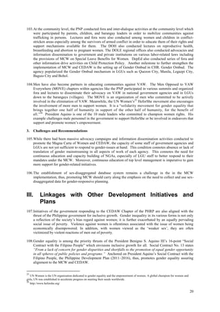 CEDAW Accomplishment Report | PDF