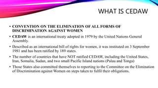 CEDAW Implementation in Sri Lanka | PPTX