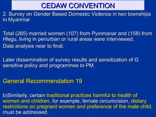 Cedaw related health activities 11th june | PPT