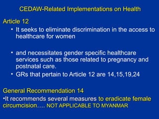 Cedaw related health activities 11th june | PPT