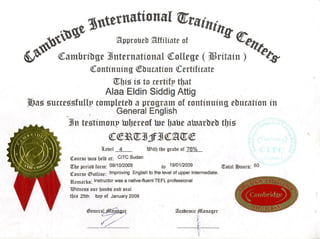 Alaa CV With Certificates | PDF