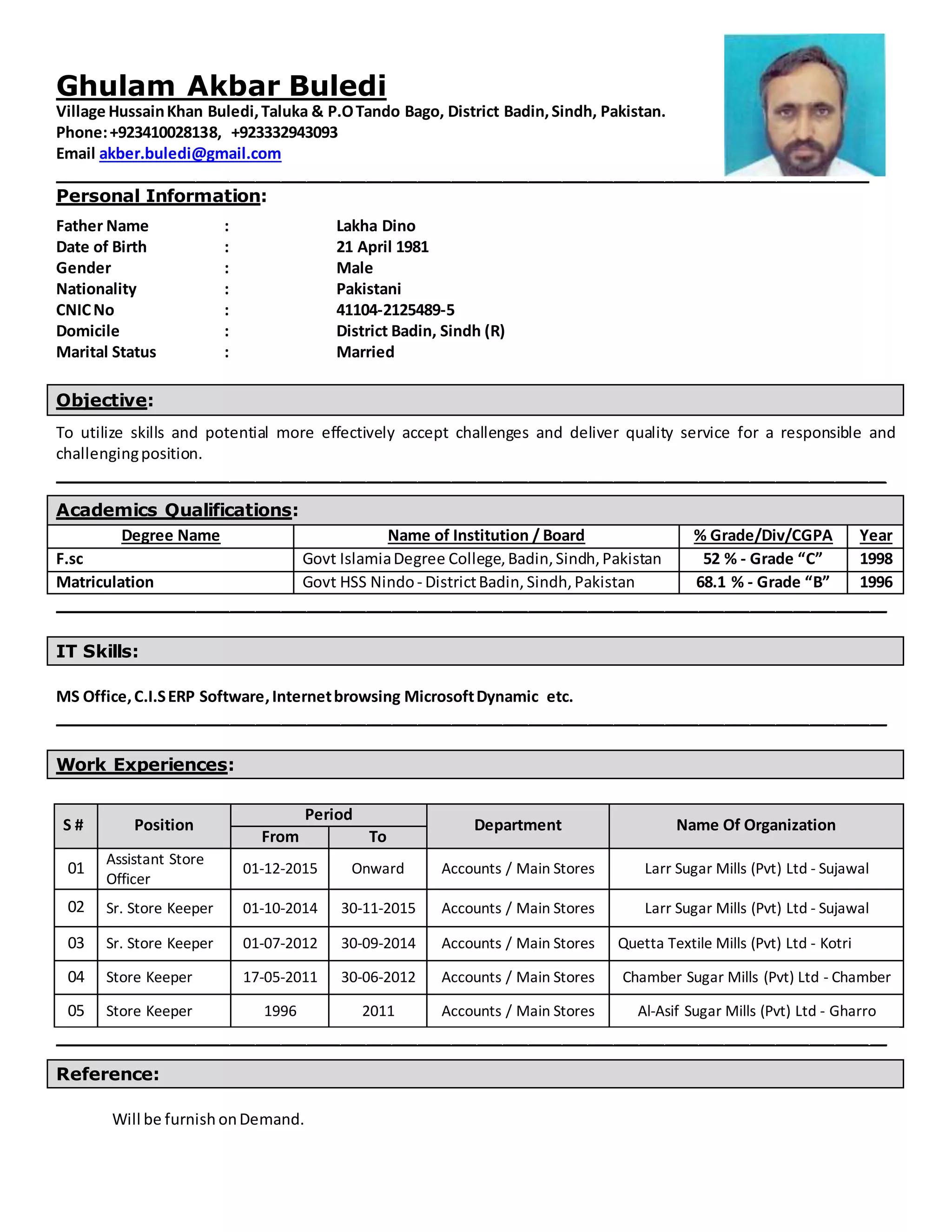 Akbar CV - Copy | PDF