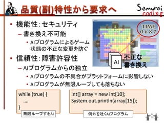 Samurai CodingなどにみるゲームAIプログラミングコンテストのための原則とパターン | PDF
