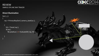 Introduction to Monte Carlo Ray Tracing, OpenCL Implementation (CEDEC 2014) | PPT