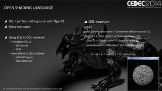 Introduction to Monte Carlo Ray Tracing, OpenCL Implementation (CEDEC 2014) | PPT