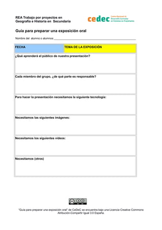 Guía para preparar una exposición oral | ODT