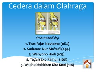 Cedera dalam olahraga | PPTX