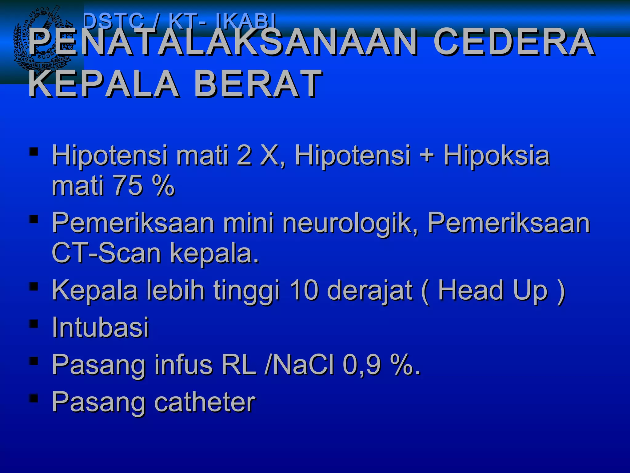Cedera kepala | PPT