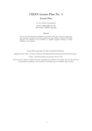 Cederholm celta-lesson-plan5 | PDF