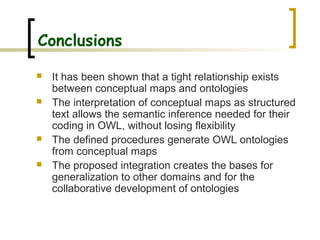 Method for ontology generation from concept maps in shallow domains | PPT