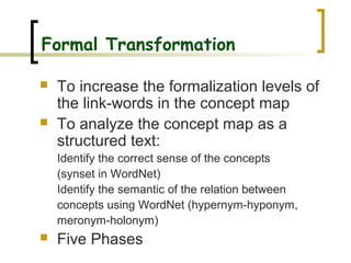 Method for ontology generation from concept maps in shallow domains | PPT