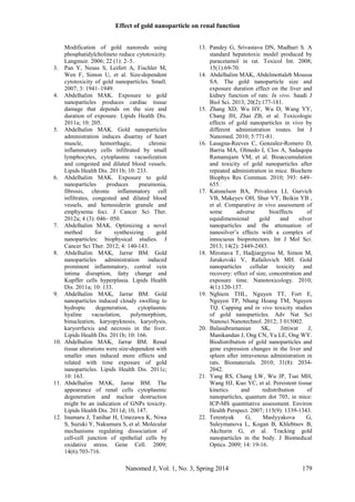 The effect of gold nanoparticle on renal function in rats | PDF