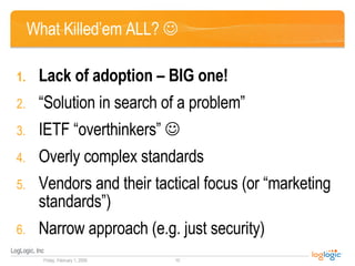 CEE Logging Standard: Today and Tomorrow | PPT
