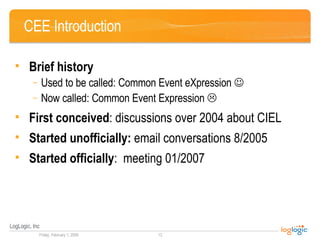 CEE Logging Standard: Today and Tomorrow | PPT