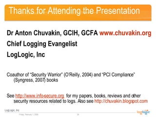 CEE Logging Standard: Today and Tomorrow | PPT