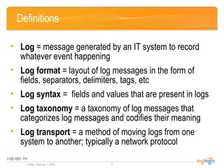 CEE Logging Standard: Today and Tomorrow | PPT