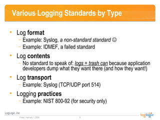 CEE Logging Standard: Today and Tomorrow | PPT
