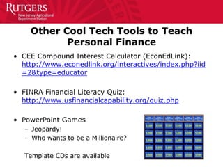 CEE Teaching Personal Finance Concepts With Animated Videos-10-13 | PPT