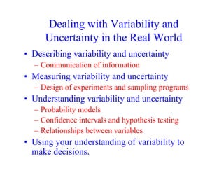 Probabilities and Statistics for Engineers 11 Lecture 1 | PDF