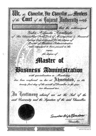 MARK SHEETS and certificates OF MBA | PDF | Business Administration ...