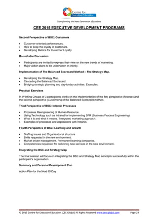 CEE 2015 Directory of Executive Development Programmes | PDF