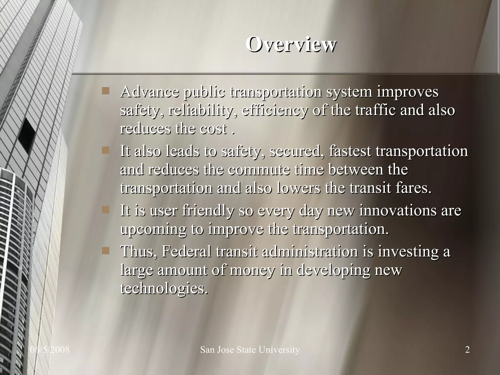 Advance Public Transportation System | PPT