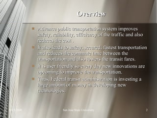 Advance Public Transportation System | PPT
