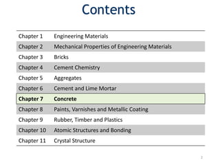 Comprehensive Overview of Concrete in Engineering Materials | PDF