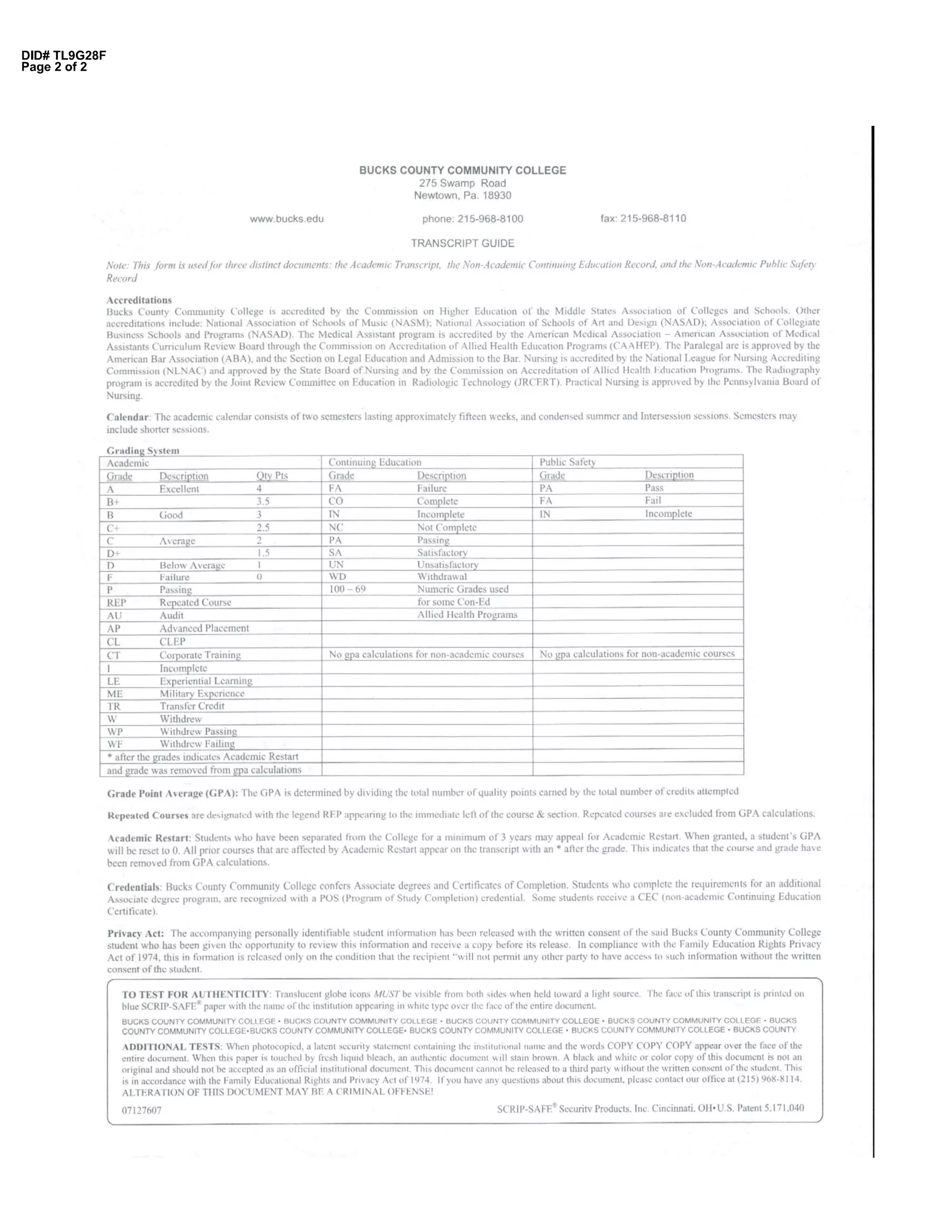 BCCC completed-transcript | PDF