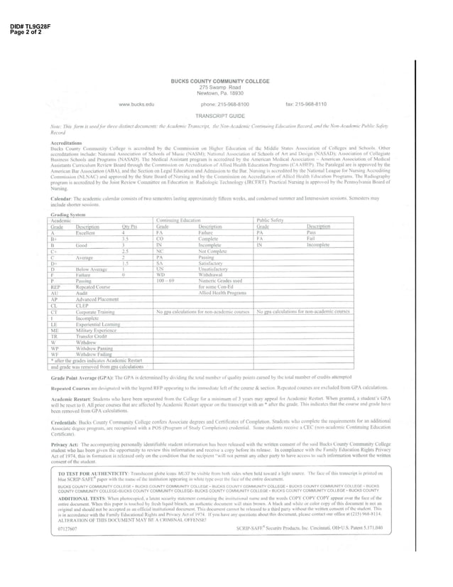 BCCC completed-transcript | PDF
