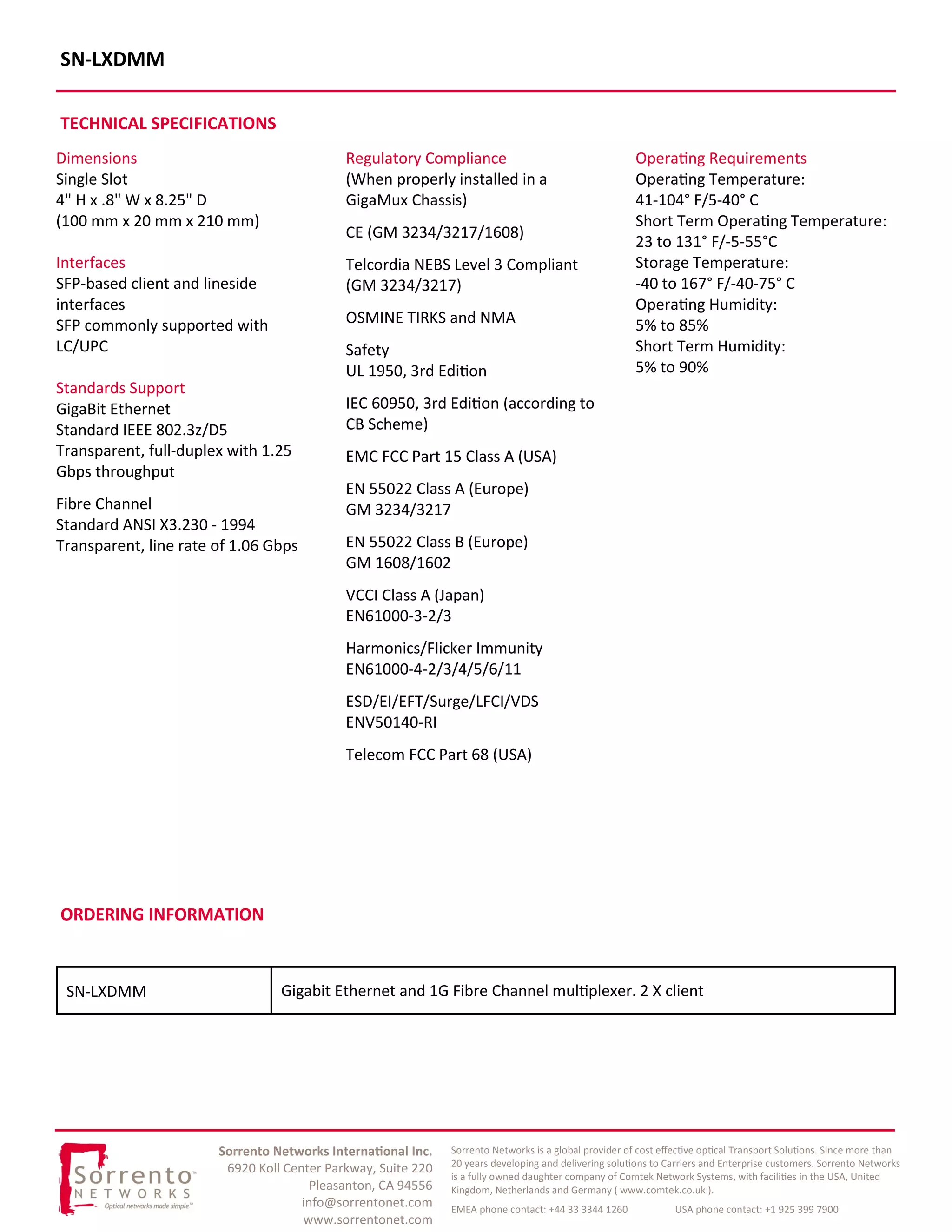 Sorrento Networks DMM | PDF