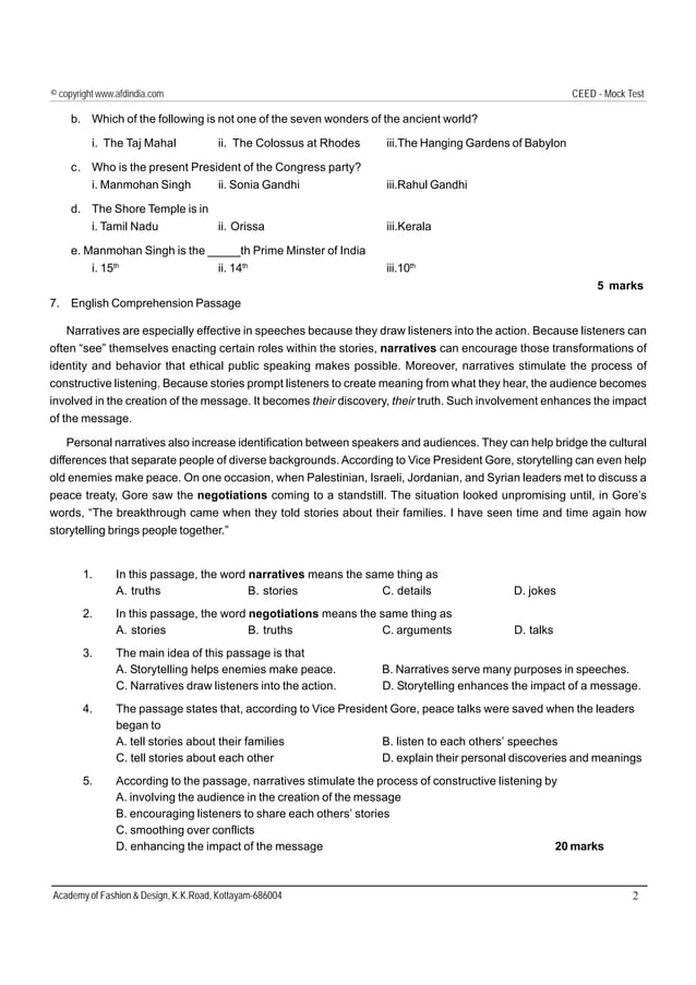 ceed-question-paper | PDF