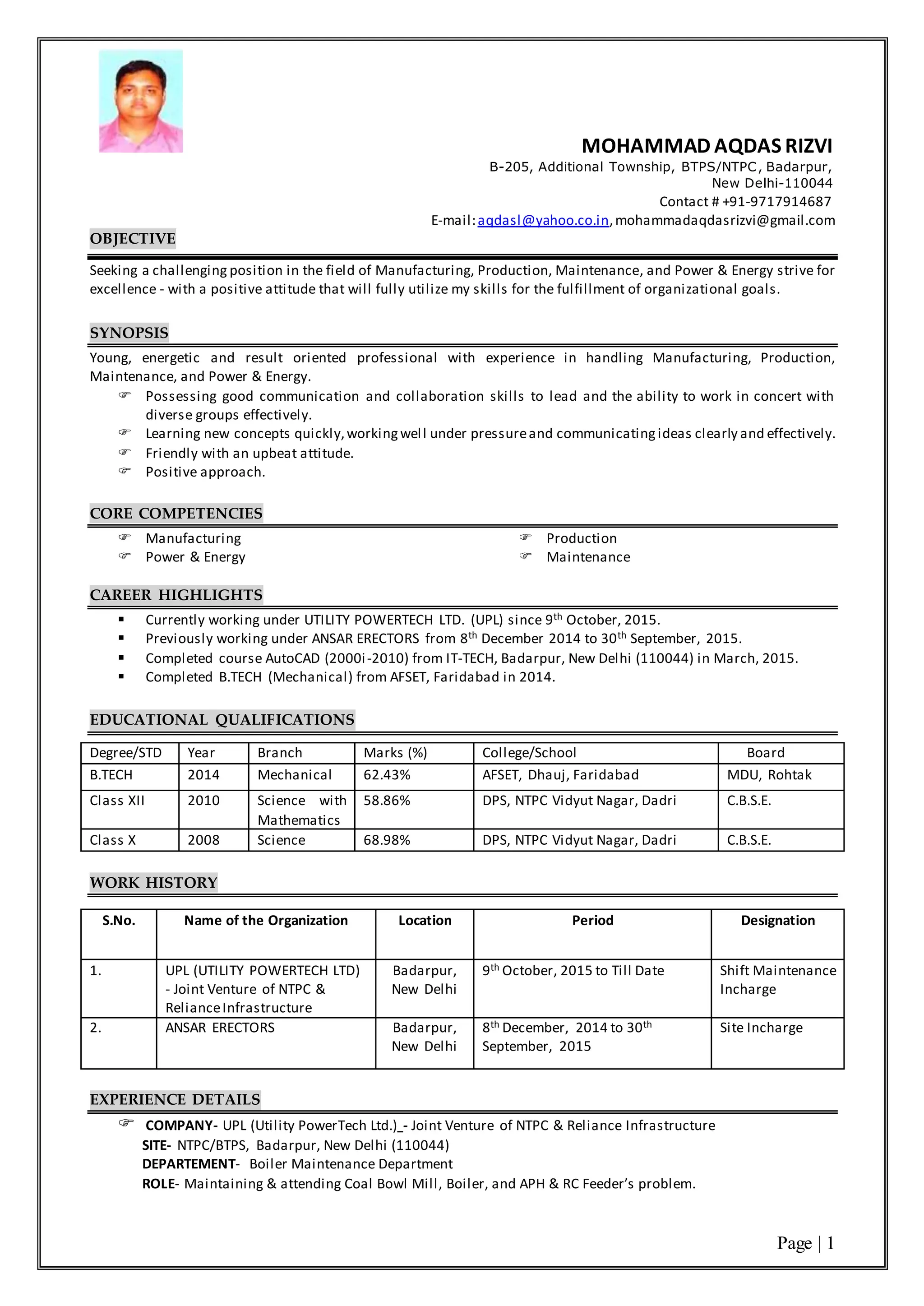 Aqdas Resume Experience (1) (1) (1) | DOCX