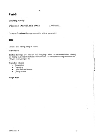 CEED 2012 old question papers - view & download for free | PDF