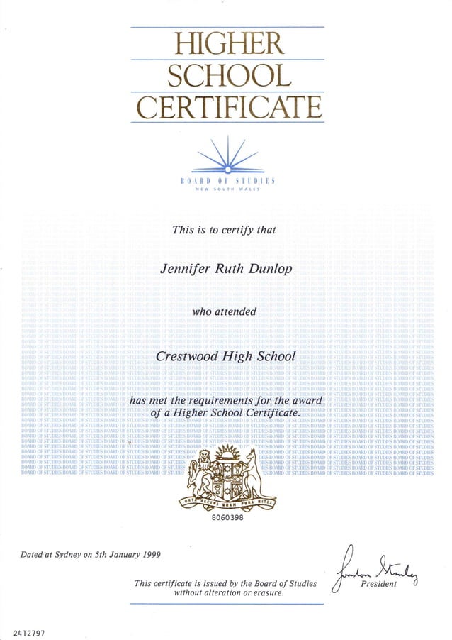 High School Certificate | PDF