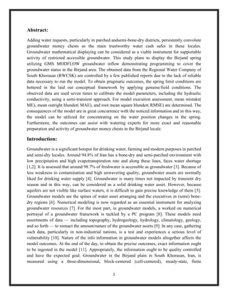 Modflow about the working and how the model work .docx