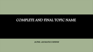 M.Phil. Thesis Defense Template_CEES_PU | PPTX