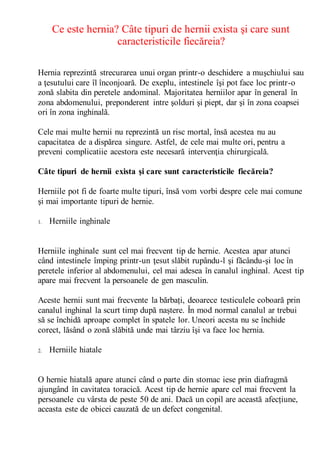 Cum se tratează herniile? | DOCX