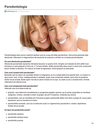 Ce este parodontologia | PDF
