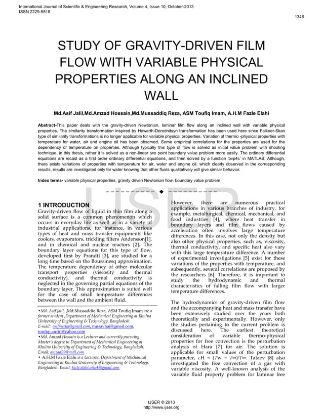 1385911597researchpaper_STUDY-OF-GRAVITY-DRIVEN-FILM-FLOW-WITH-VARIABLE-PHYSICAL-PROPERTIES ...