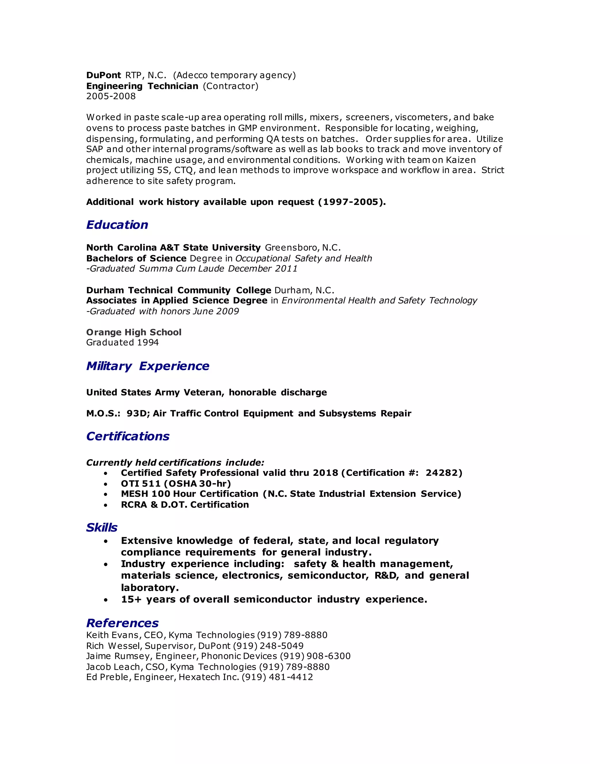 Ronald Jacobs II_short safety | PDF