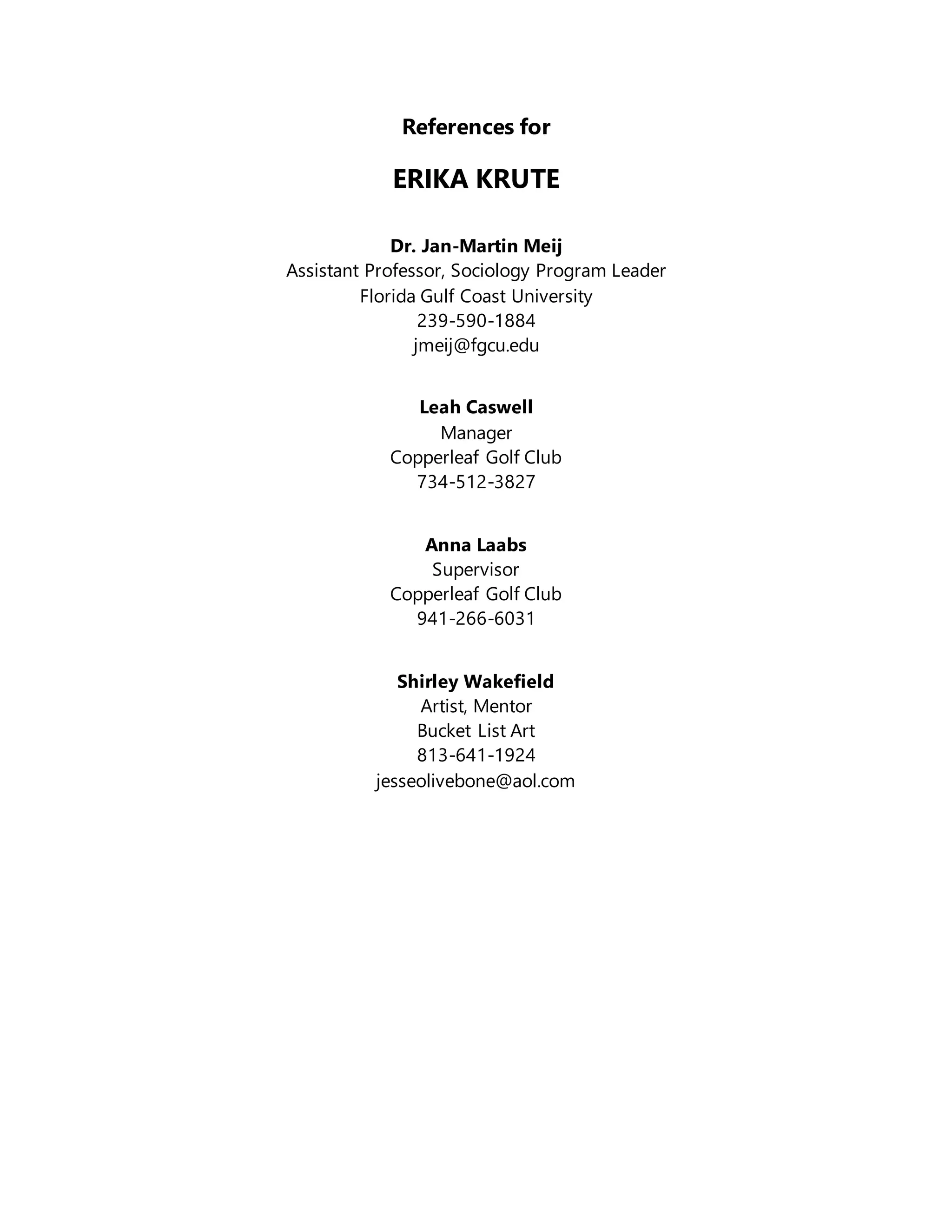 List of references | DOCX