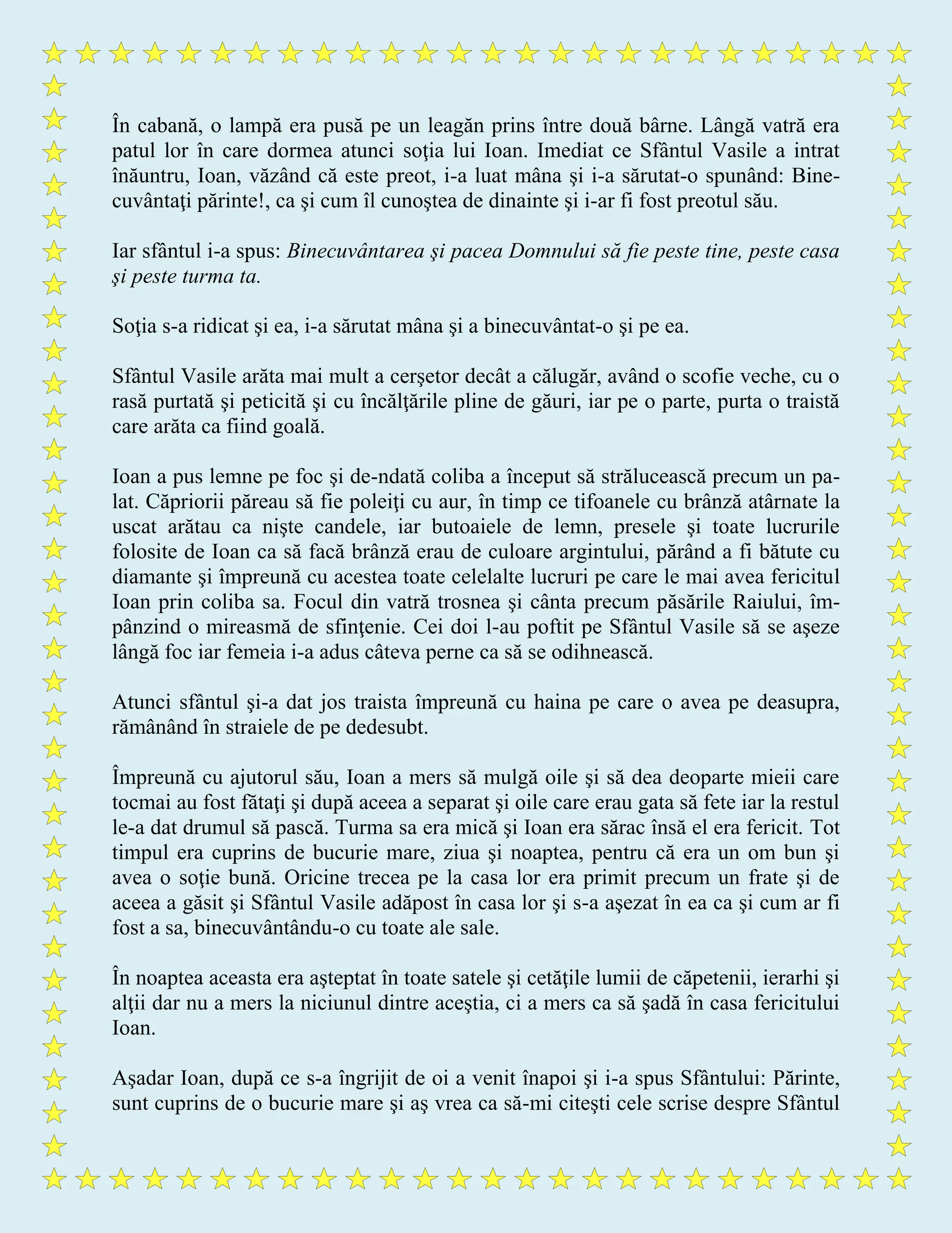 Ce face Sfântul Vasile în noaptea de Revelion ? | PDF