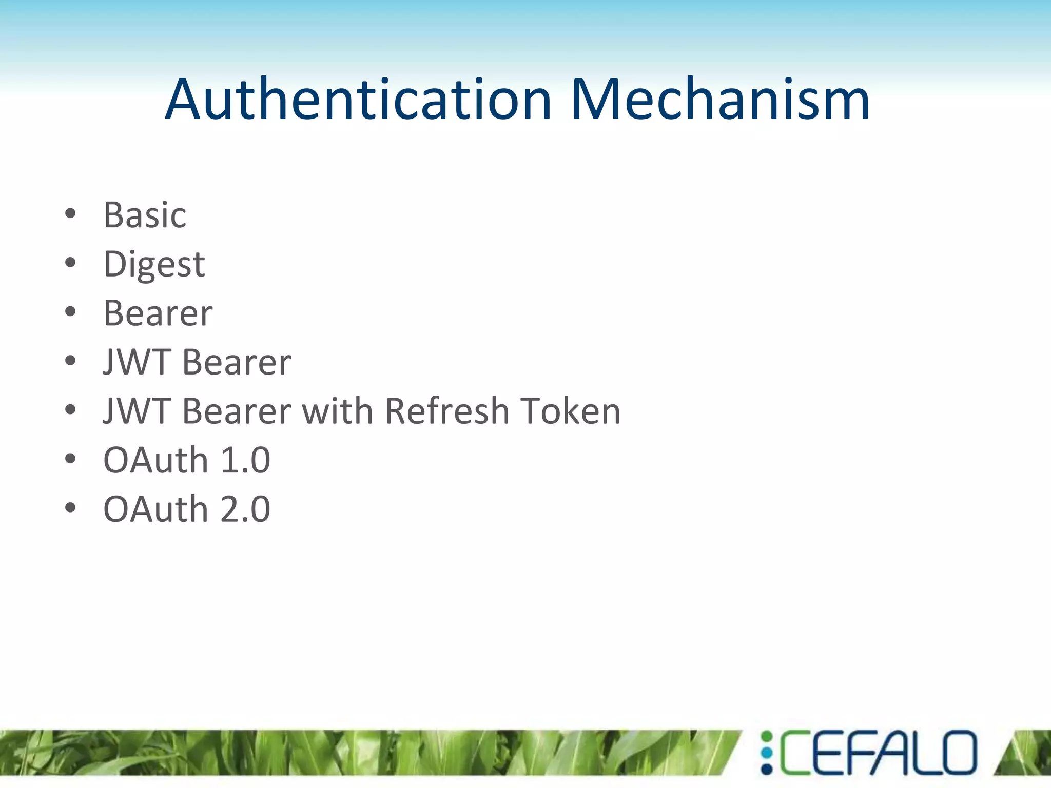 RESTful API Authentication | PPTX