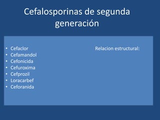 Cefalosporinas | PPTX
